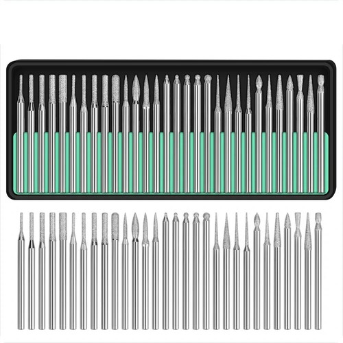 30pcs Diamond Grinding Carving Cutting Burr Bit Set For Dremel Rotary ...