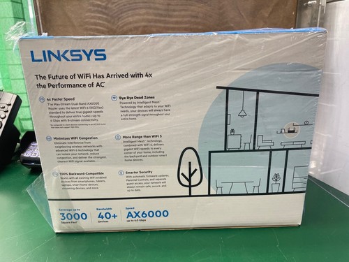 Linksys AX6000 Dual-Band Mesh Wi-Fi 6 Router - Black for sale online | eBay