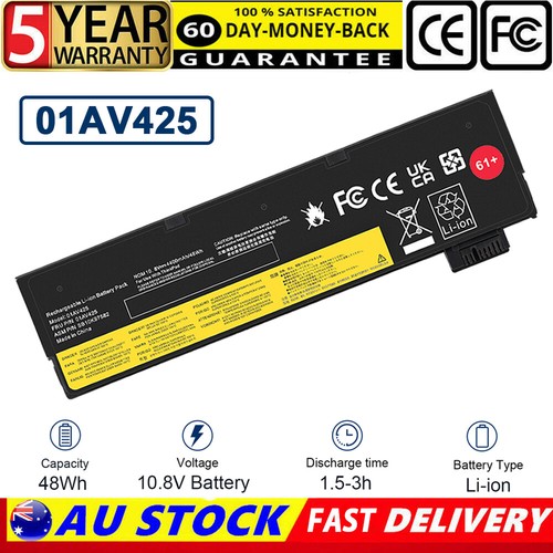 Battery 01AV492 For Lenovo ThinkPad T470 T480 T570 T580 P52S 61+ 48Wh ...