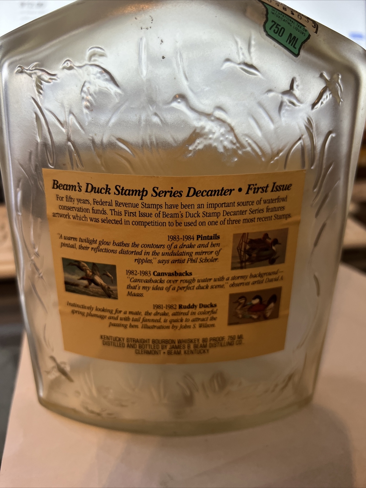 JIM BEAM DECANTER BEAM'S DUCK STAMP SERIES 1ST ISSUE RUDDY DUCKS | eBay