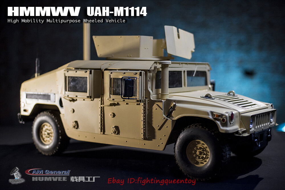 GO-TRUCK 1/6 Scale Heavy Armored HMMWV UAH-M1114 Car Model For 12 ...
