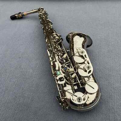 54 Eb E-flat Alto Saxophone Sax Shell Key Carve Pattern with Case ...