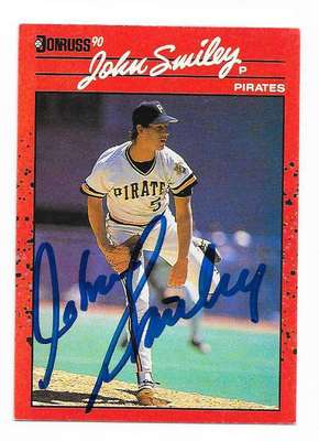 JOHN SMILEY 1990 DONRUSS AUTOGRAPHED SIGNED # 54 PIRATES | eBay