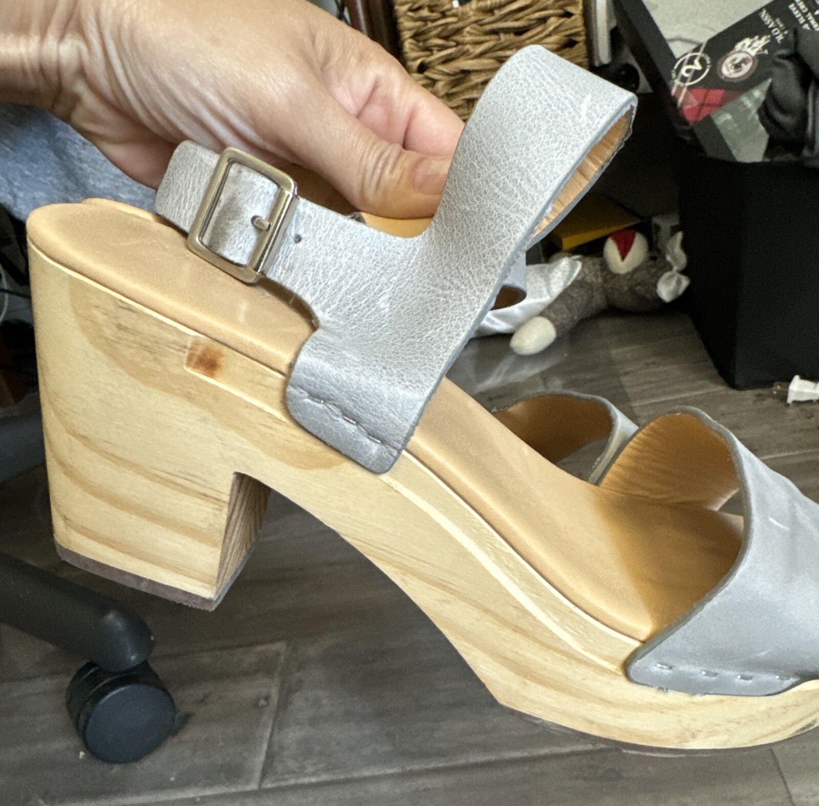 Nisolo All Day Open Toe Clog Sky Grey 8.5 | eBay