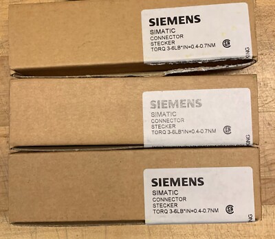 Siemens Simatic Connector TORQ 3-6LB*IN=0.4-0.7NM - NIB | eBay