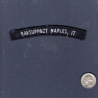 Nsa Naval Support Activité Naples Marine Enrôlé Uniforme Rocker Base ...