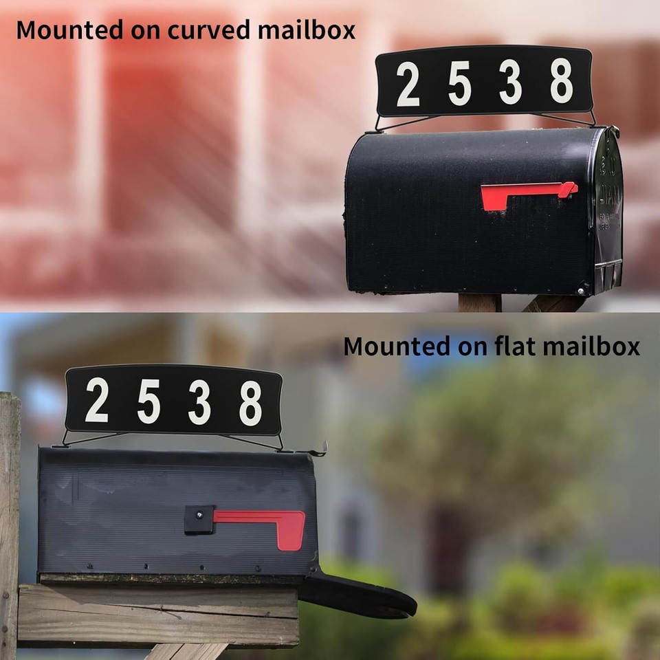 Metal Mailbox Numbers Double sided House Numbers plaque for Outside ...