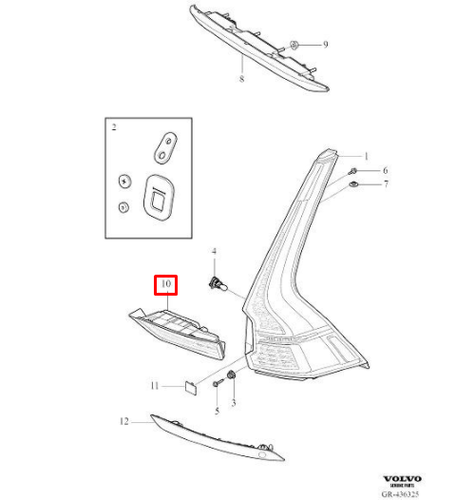 VOLVO XC60 MK2 REAR RIGHT INTERIOR LIGHT 31446620 NEW GENUINE | eBay