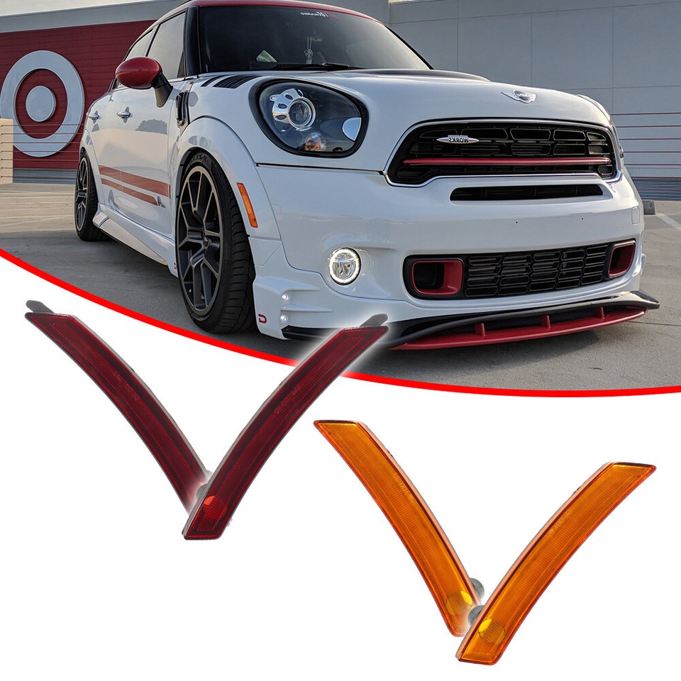 Front & Rear Side Marker Lens Lights For 07-16 MINI R55 R56 R57 R58 R59 ...