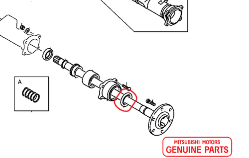 MITSUBISHI L200 L400 PAJERO II OIL SEAL RR AXLE SHAFT NEW GENUINE OEM ...