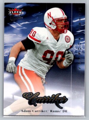 2007 Fleer Ultra Rookie RC #258 Adam Carriker Cornhuskers /Rams | eBay