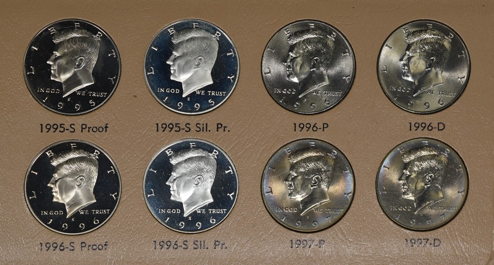 1964-2017 Kennedy Half Dollars w/Proof-Only Issues Album #8166 DANSCO ...