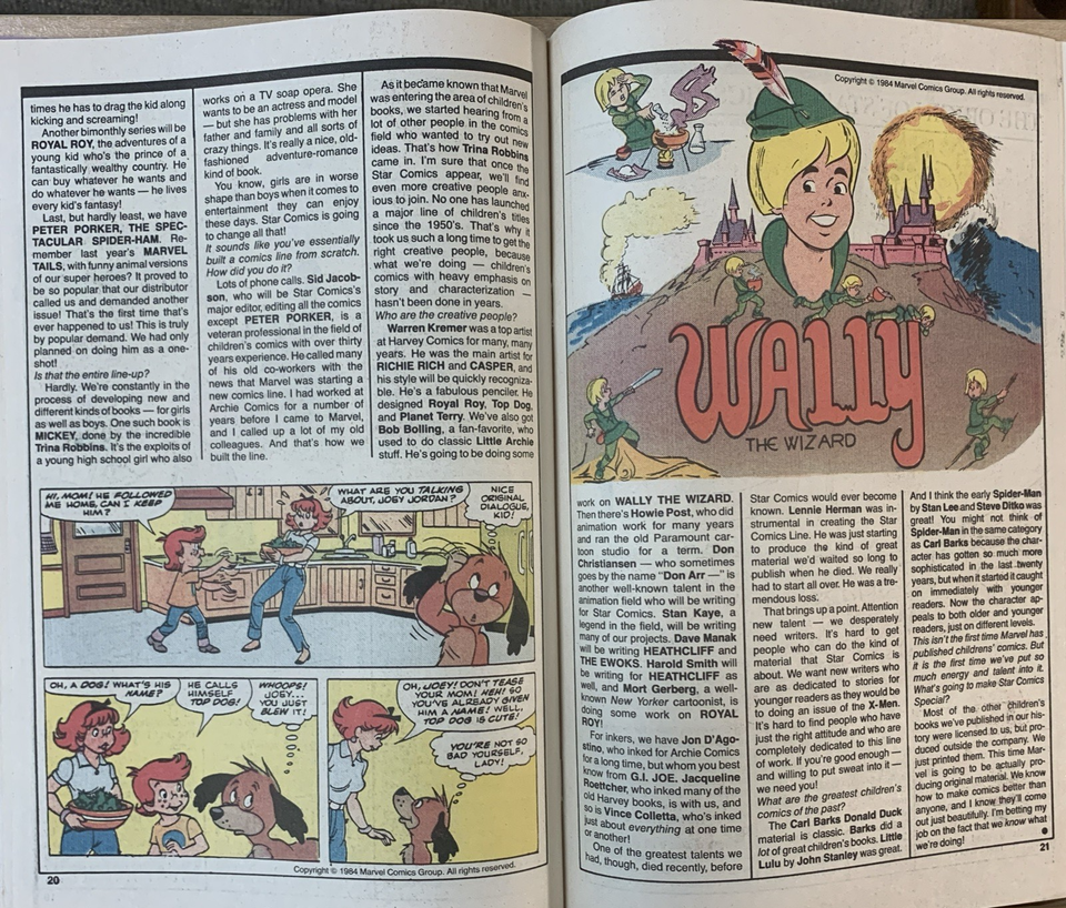 MARVEL AGE #19 SECRET WARS BLACK COSTUME! PETER PORKER! STAR COMICS! F ...