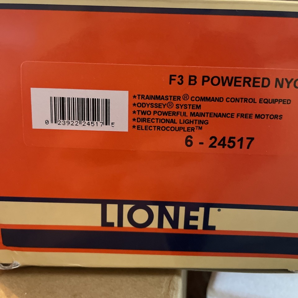 NEW YORK CENTRAL RAILROAD 2003 Lionel TMCC EMD F3 Diesel Powered B Unit ...