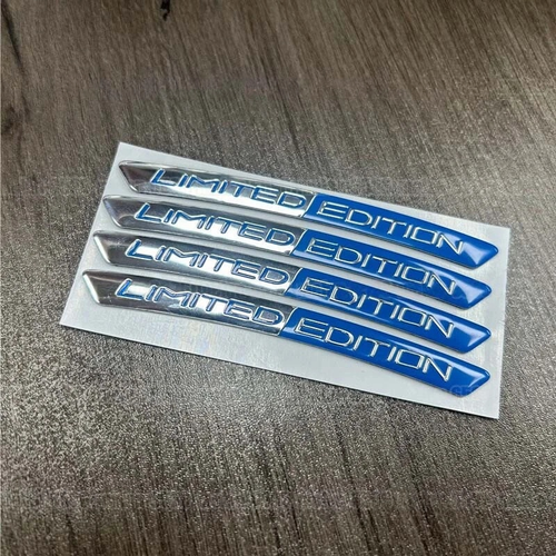 4Pcs Limited Edition Logo Car Wheel Hub Stickers Emblem Badge Strip ...