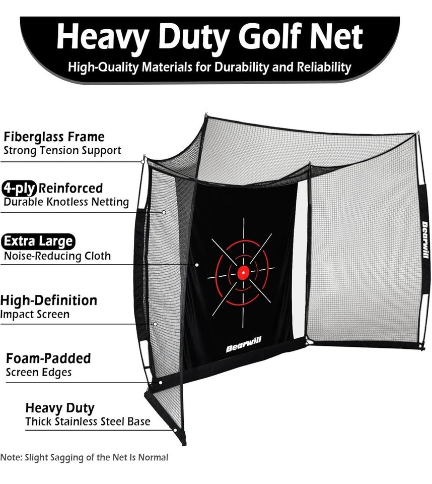 Golf Simulator Cage - Projector Impact Screen Net Enclosure System | eBay