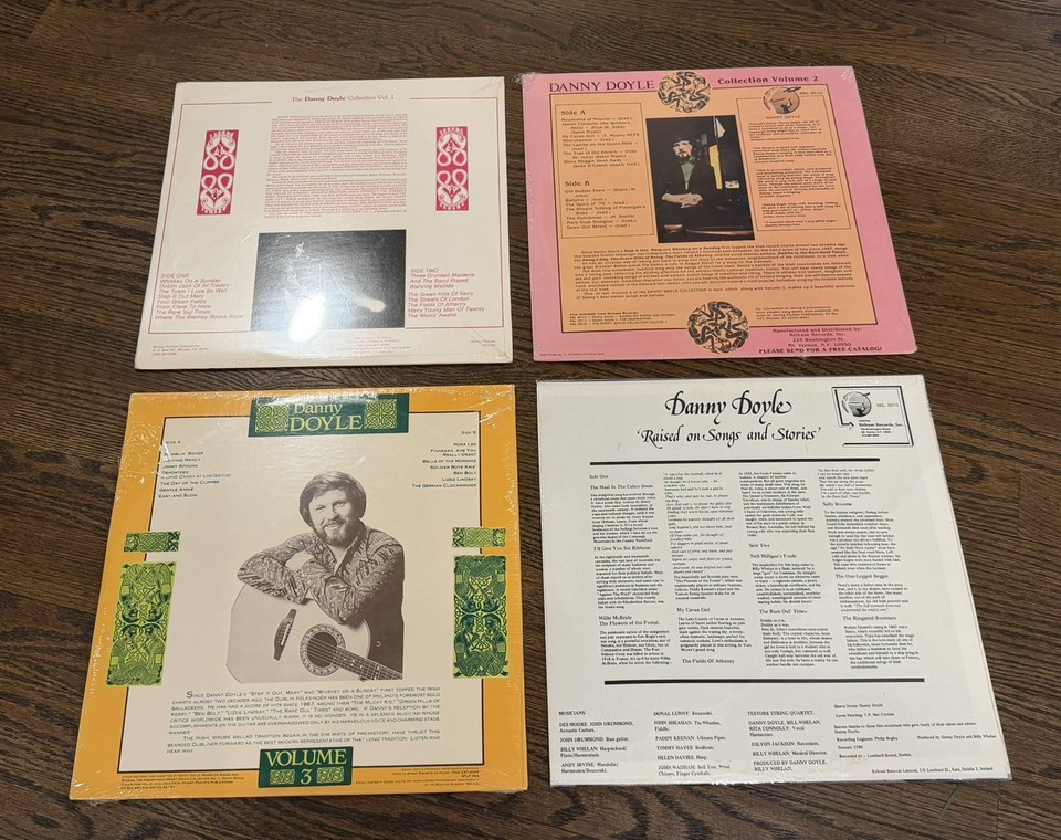 4 DANNY DOYLE LP Collection ALL SEALED VOLUME 1, 2, 3 & Raised On Songs ...