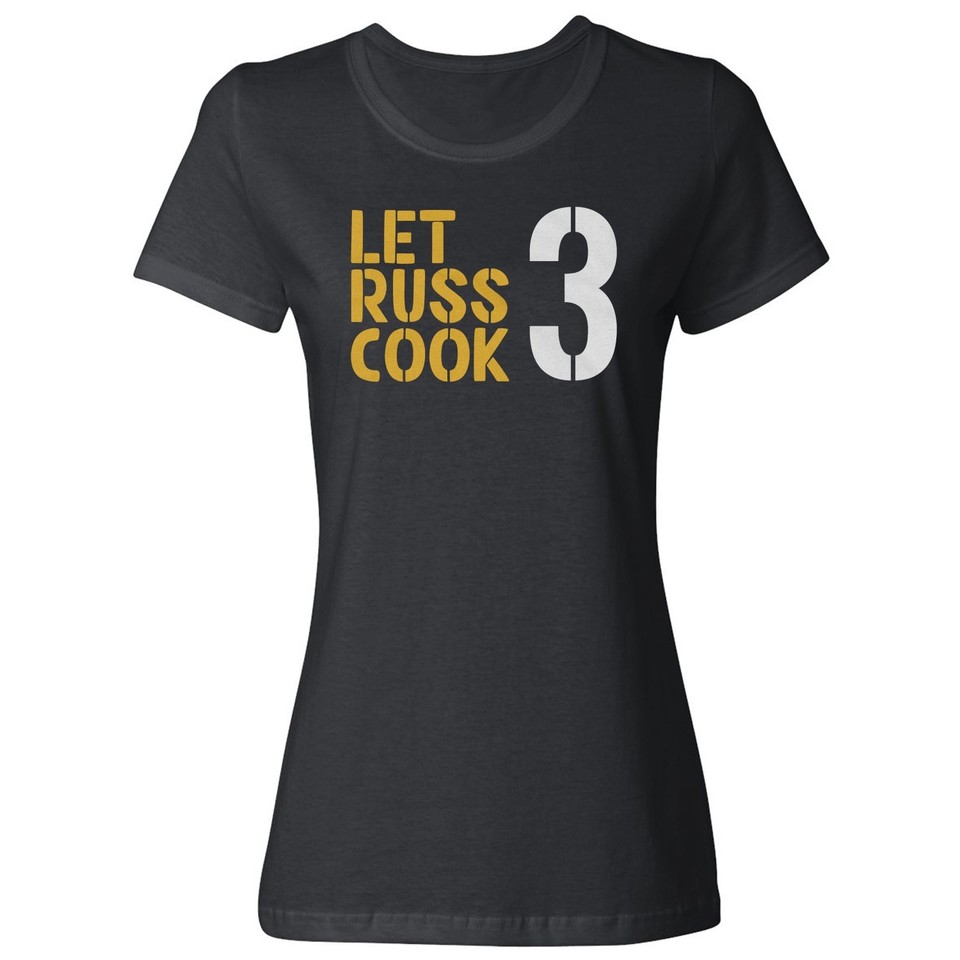 Let Russ Cook 3 - Wilson Inspired Pittsburgh Fans Ladies' Crewneck T ...