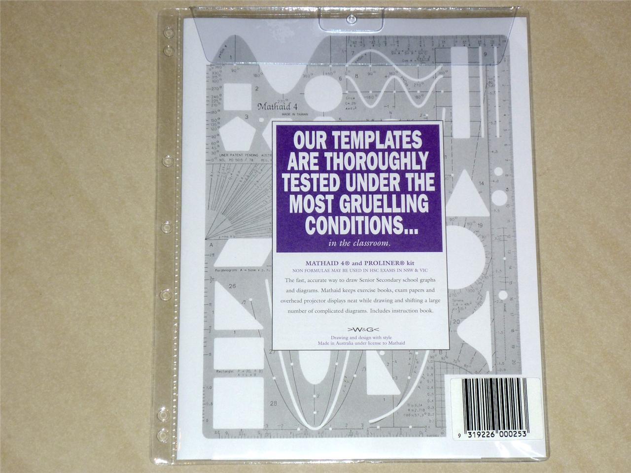 Mathomat Mathaid 4 & Proliner Kit Mathematics Stencil H101 00006 for ...