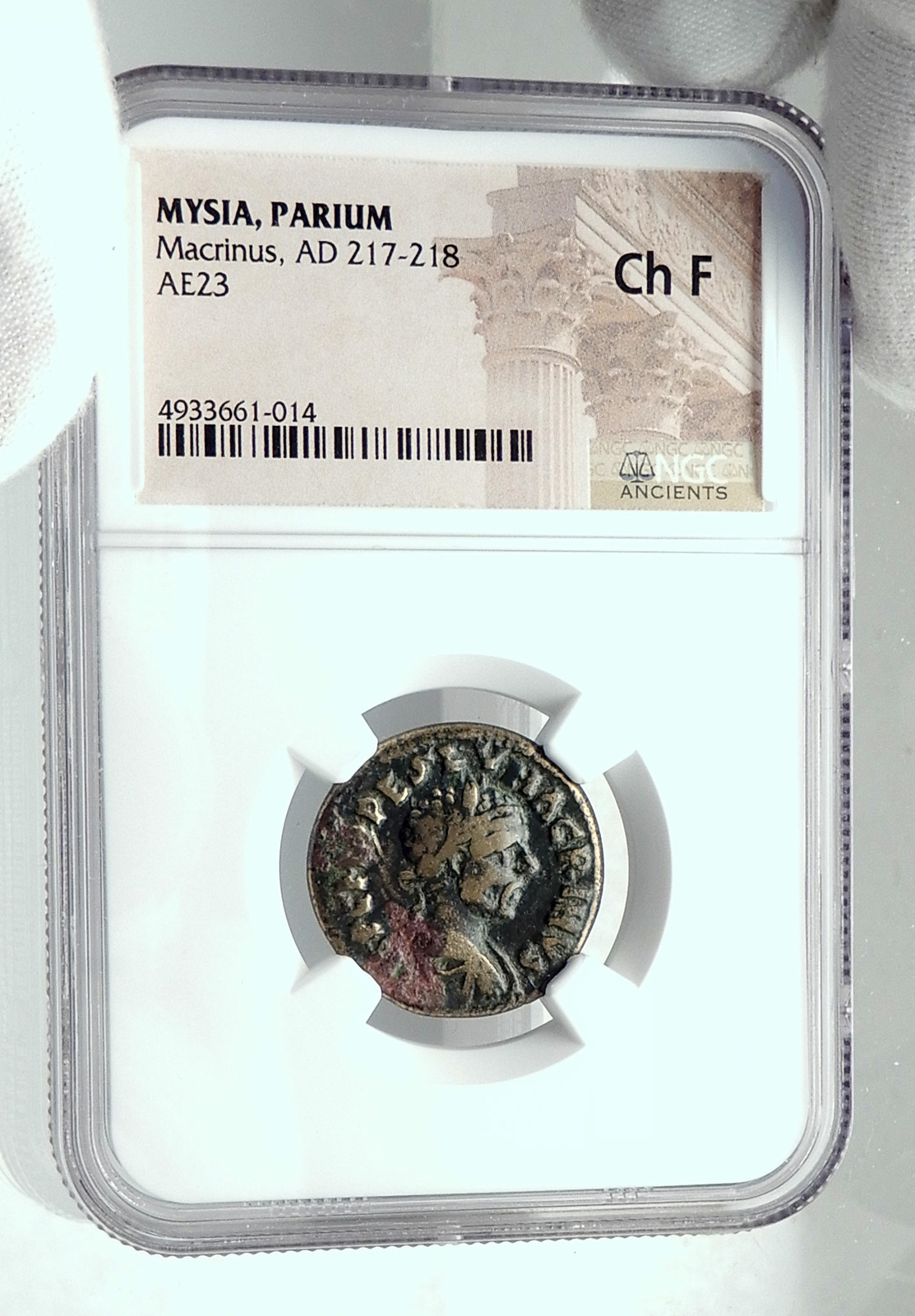 MACRINUS 217AD Parium MYSIA Authentic Ancient Roman Coin CAPRICORN NGC ...