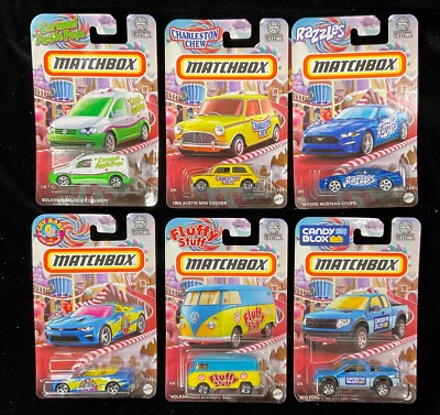 Matchbox Food Candy 2024 Series B Set Of 6 Raptor, VW Van,Camaro,Cooper ...