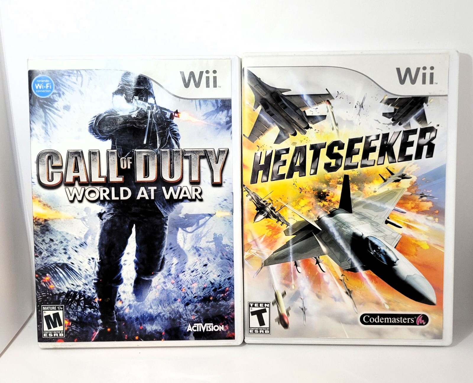Wii Call of Duty World At War & Wii Heatseeker Games in Original Cases ...
