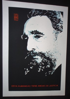 FIDEL CASTRO // Cuban Silkscreen OSPAAAL Propaganda Poster // CUBA ...