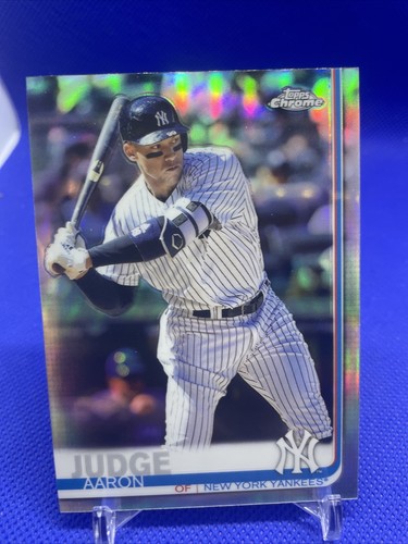 AARON JUDGE 2019 TOPPS CHROME SILVER REFRACTOR MINT #100 NEW YORK ...