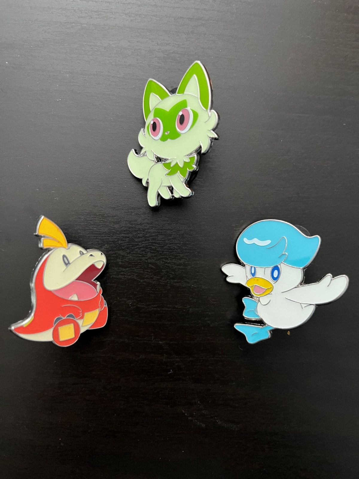 Pokemon Paldea Collection Enamel Pins (Set of 3) Sprigatito Fuecoco ...