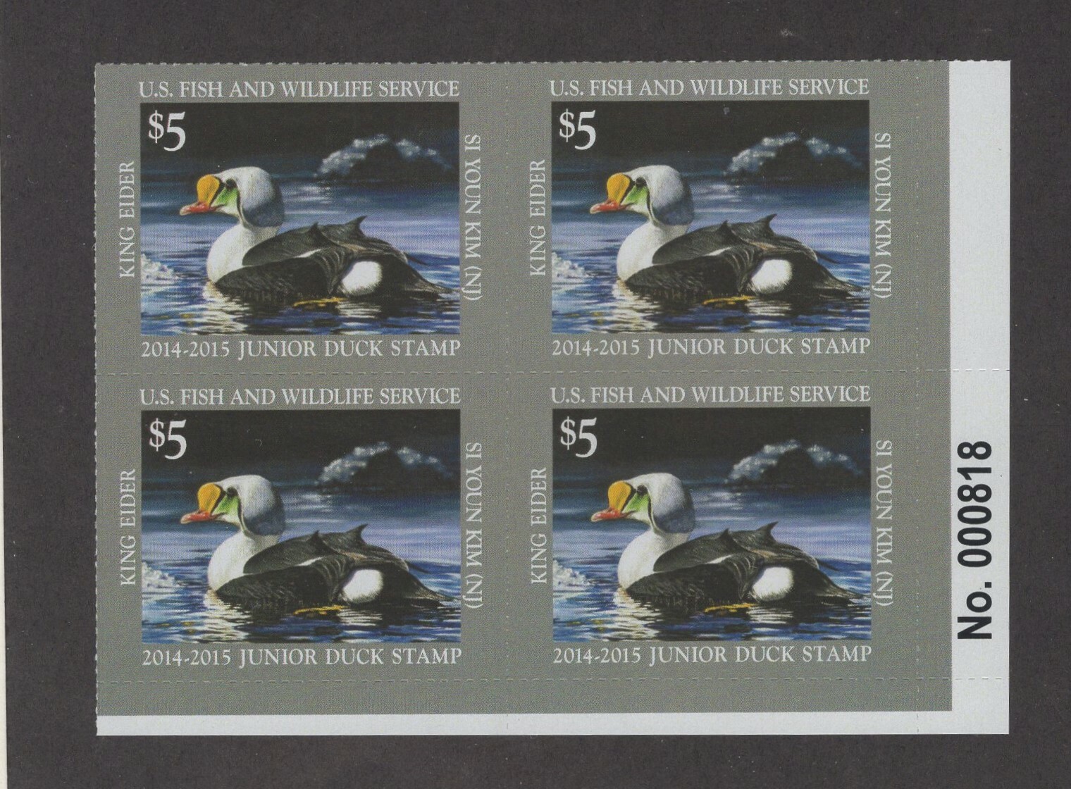 JDS22 - Junior Federal Duck Stamp. Plate Block Of 4. MNH. OG. #02 ...