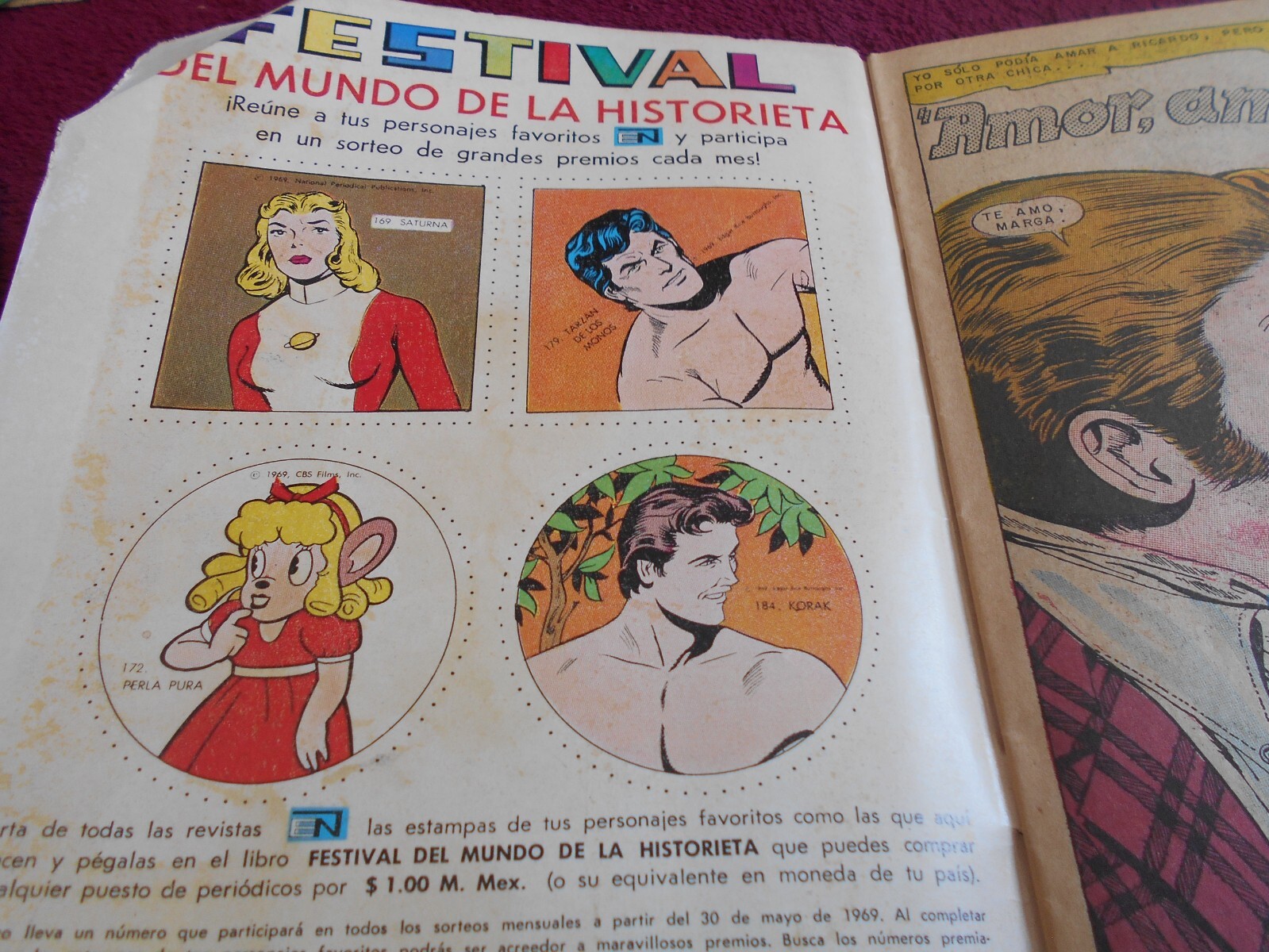 SUSY comic NOVARO foreign SECRET HEARTS #133 DC COMICS SATURN GIRL card ...