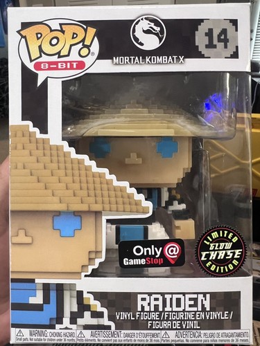 Funko Pop! 8-Bit: Mortal Kombat - Raiden - (8-Bit, Glow) (Chase ...
