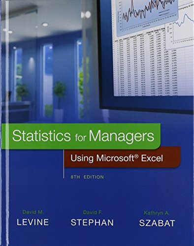 STATISTICS FOR MANAGERS USING MICROSOFT EXCEL WITH PHSTAT By David M. VG 9780134566672 | eBay