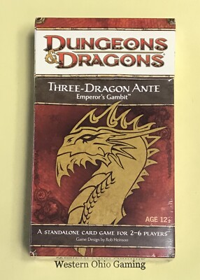 Three-Dragon Ante Emperor's Gambit Card Game NEW Dungeons & Dragons D&D ...