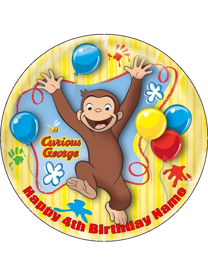 Curious George Birthday Cake Toppers Curious George Inspired 1st