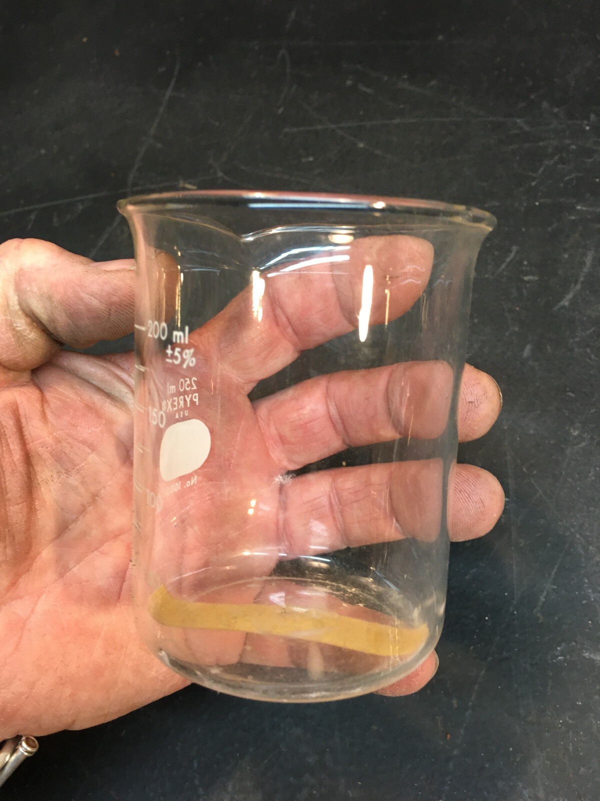 Corning PYREX 1000-250 250ml Low Form Griffin Beaker & PYREX 75mm Watch ...