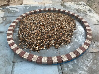 180 cm outer cooper cream granite circle, paving slab granite borders ...
