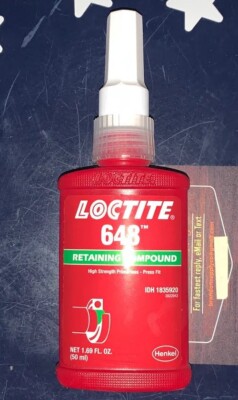 USA Loctite 648 50ml High Strength Retaining Compound 1835920 EXP 08/ ...