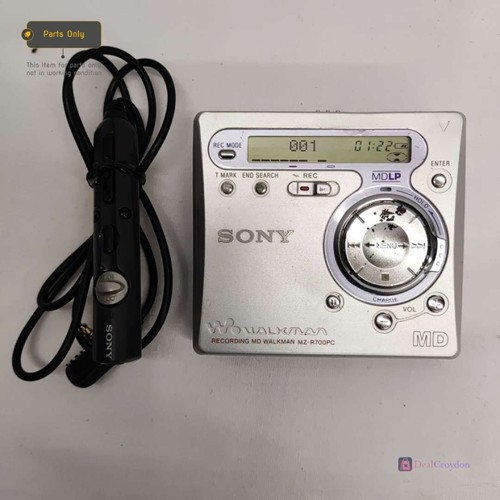 SONY MZ-R700PC PORTABLE MINIDISC MD RECORDER PLAYER WITH REMOTE SPARE ...