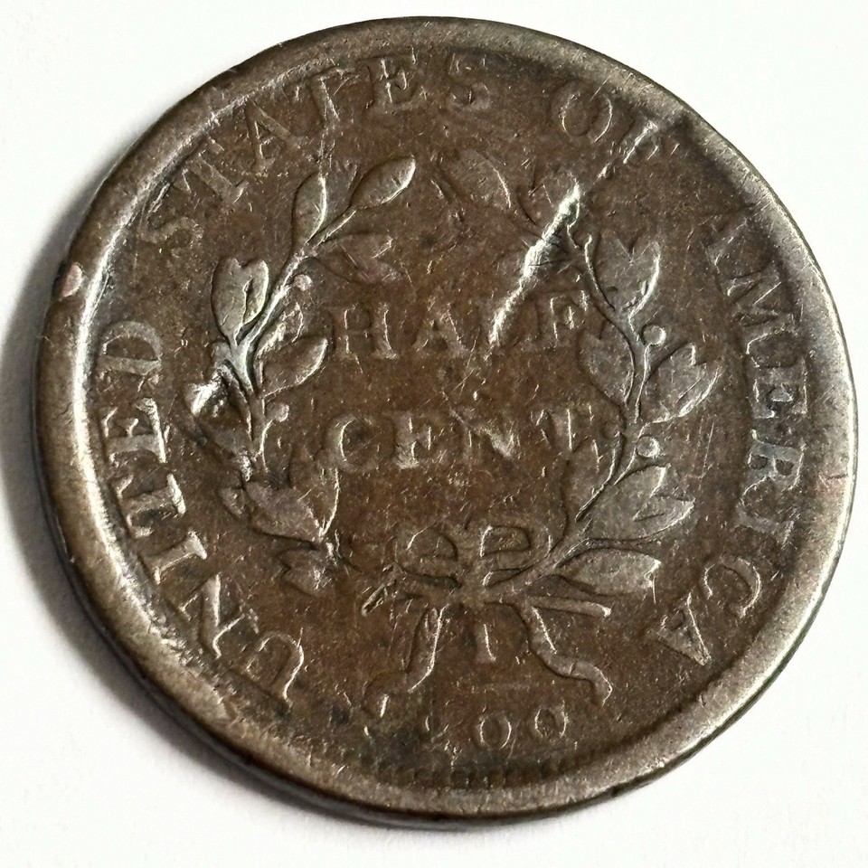 1807 Draped Bust Half Cent Penny Copper Coin 1/2c Early American VG ...