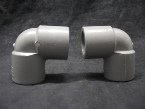 1/2" Eslon Schedule 80 CPVC 90 Degree Elbow Solvent Weld SxS Lot of 2 ...
