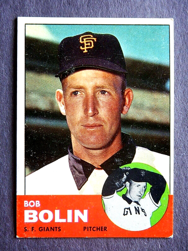 Bob Bolin #106 Topps 1963 Baseball Card (San Francisco Giants) *VG | eBay