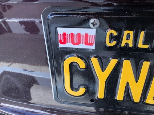 Any Month California DMV License Plate Red Registration Sticker Tag Yom ...