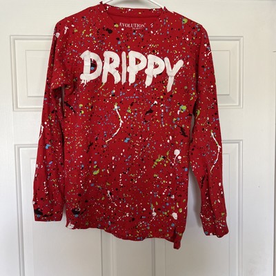 Evolution "Drippy" Long Sleeve Kids Crew Neck. Sz Large | eBay