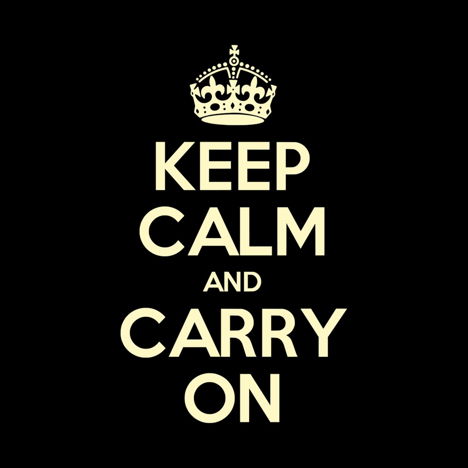 2 x Car Stickers keep calm and carry on Decal Bike Bumper Laptop Window ...