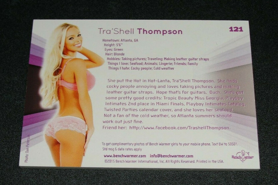 2015 Benchwarmer TRA'SHELL THOMPSON Signature #121 Gold Foil Variant/20 PLAYBOY | eBay