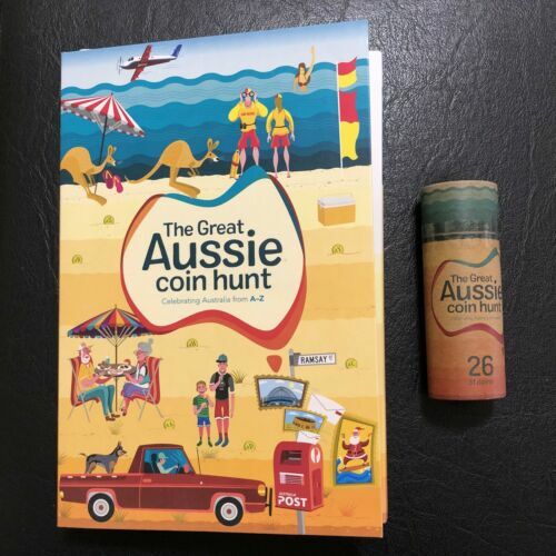 2019 GREAT AUSSIE COIN HUNT $1 COINS FULL SET OF 26 (A-Z) FOLDER with a ...
