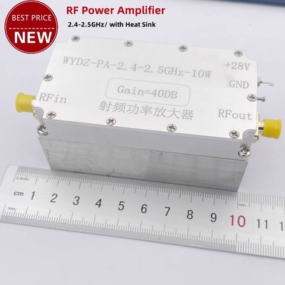 RF Power Amplifier Power WYDZ-PA-2.4-2.5GHz-10W Amp with Heat Sink 40dB ...