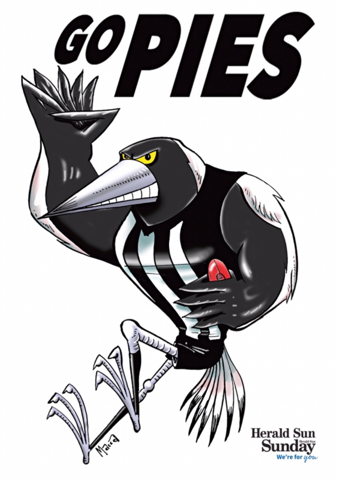 COLLINGWOOD MAGPIES AFL TEAM POSTER , FREE POST BARGAIN GREAT FEEDBACKS ...