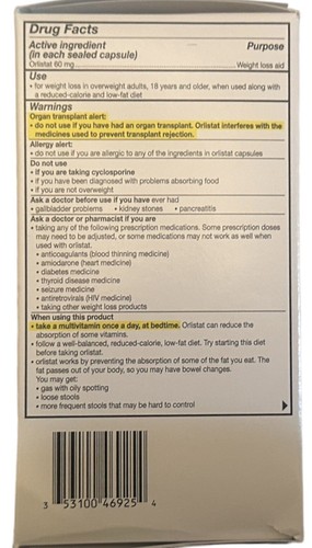 alli 60mg Weight Loss Pills - 120 Count for sale online | eBay